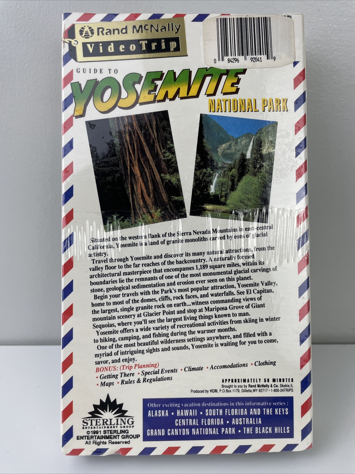 Rand McNally Videotrip Travel Guide - Yosemite Park (NEW SEALED VHS ...