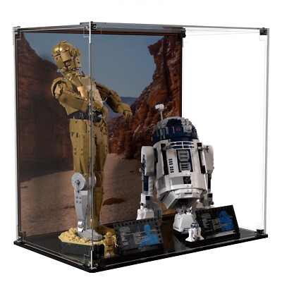 BRICK IN IT Display Case For LEGO® Star Wars™ C-3PO™ 75398 R2-D2™ 75379 ...