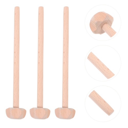 3 Pcs Egg Beating Wooden Stick Blending Tools Stirrer Dough Whisk | eBay