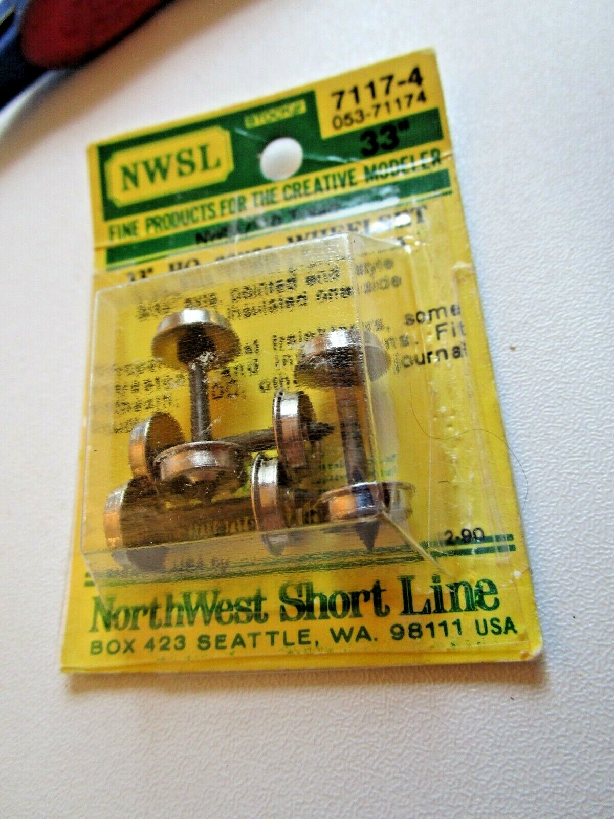 Northwest Short Line (NWSL) HO #7117-4 Wheel Set, 33", 110 Tread | eBay
