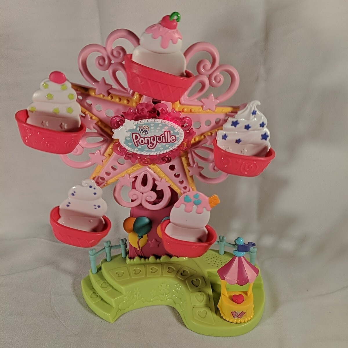 My Little Pony MLP Ponyville Ferris Wheel 2007 G3 Hasbro ALL WORKING 5 ...