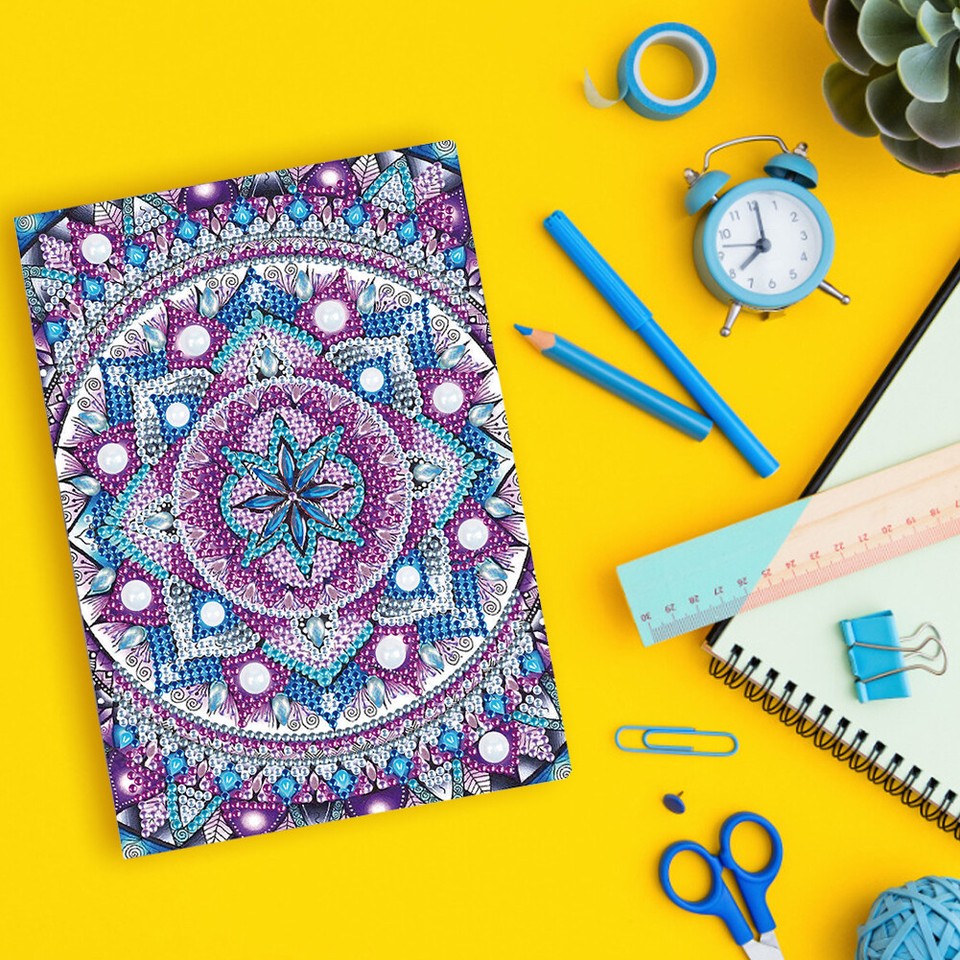 Special Shaped Mandala Flower Diamond Painting Diary Book for Adults ...