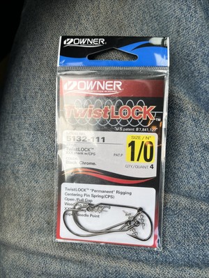 owner twistlock bass hook 5132-111 sz 1/0 centering pin spring xxx ...