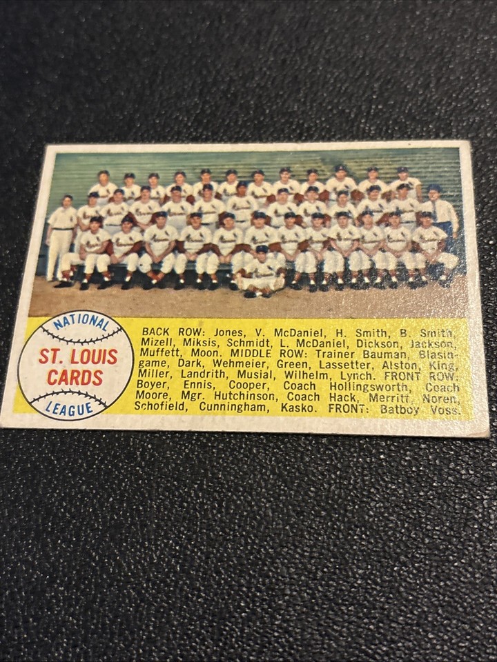 1958 TOPPS BASEBALL~TEAM CHECKLISTS LOT~#174 KC ATHLETICS #216 STL ...