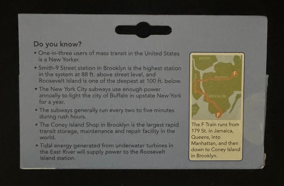 MuniPals New York City Subway F Train 6 Avenue Local Wooden Railway ...