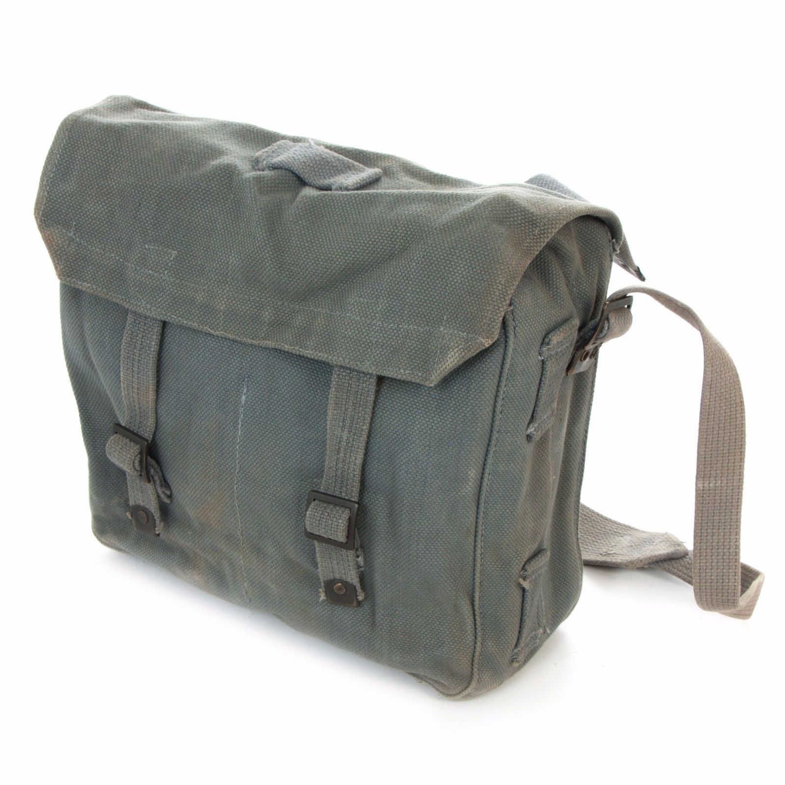 Original Dutch Netherlands army haversack canvas blue pack shoulder bag ...