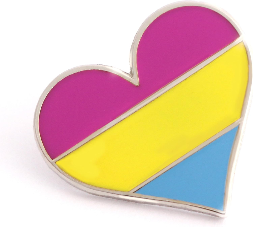 Pansexual Pride Pin LGBTQ Gay Heart Flag an Enamel Pin for Pan ...