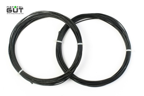 2 SETS NG 15G V5 100% Natural Gut Tennis Racquet Strings Black Resin ...