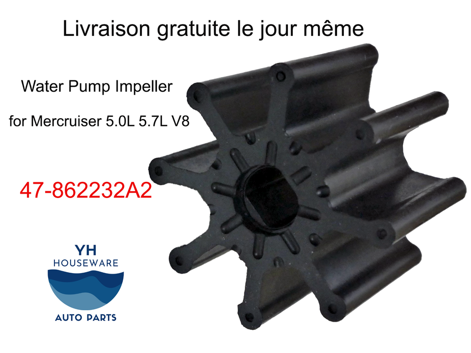 47-862232A2 Water Pump Impeller for Mercruiser 5.0L 5.7L V8 Engine ...