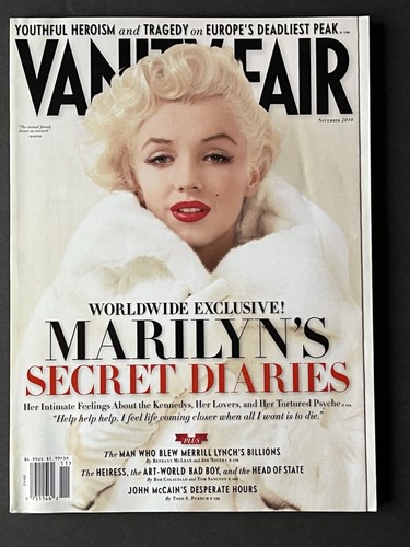 VINTAGE VANITY FAIR MAGAZINE MARILYN MONROE NOVEMBER 2010 UNUSED SECRET ...