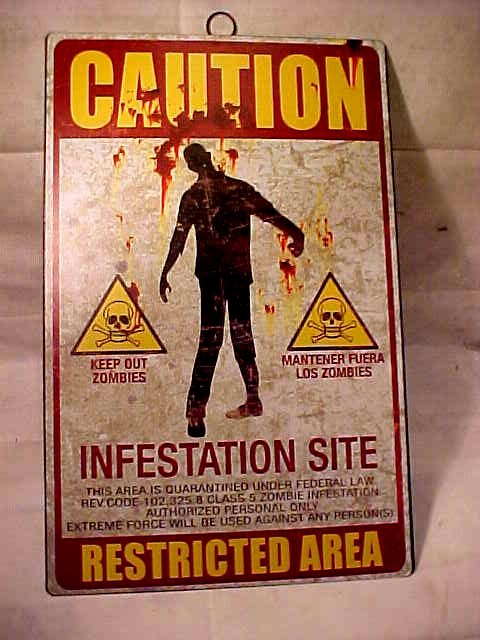 Warning Zombie Signs