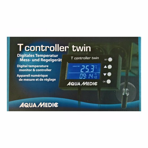 AQUA MEDIC T CONTROLLER TWIN DIGITAL TEMPERATURE MONITOR HEATER COOLING ...