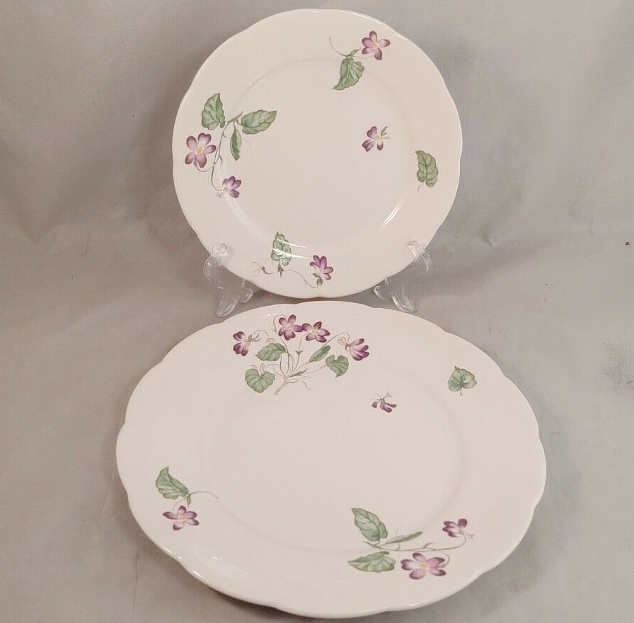 Lenox Spring Violets Plates - 1 Salad Plate and 1 Bread & Butter Plate ...