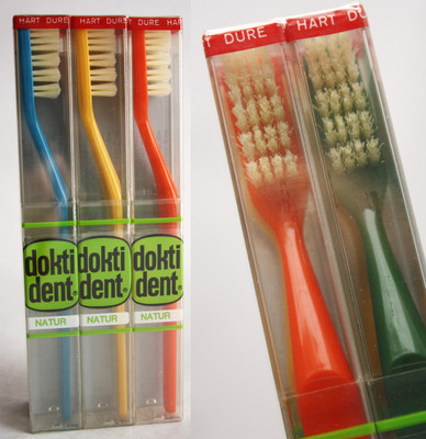6 X VERY RARE VINTAGE 70'S TOOTHBRUSH DOKTI DENT WEST GERMANY NEW ...