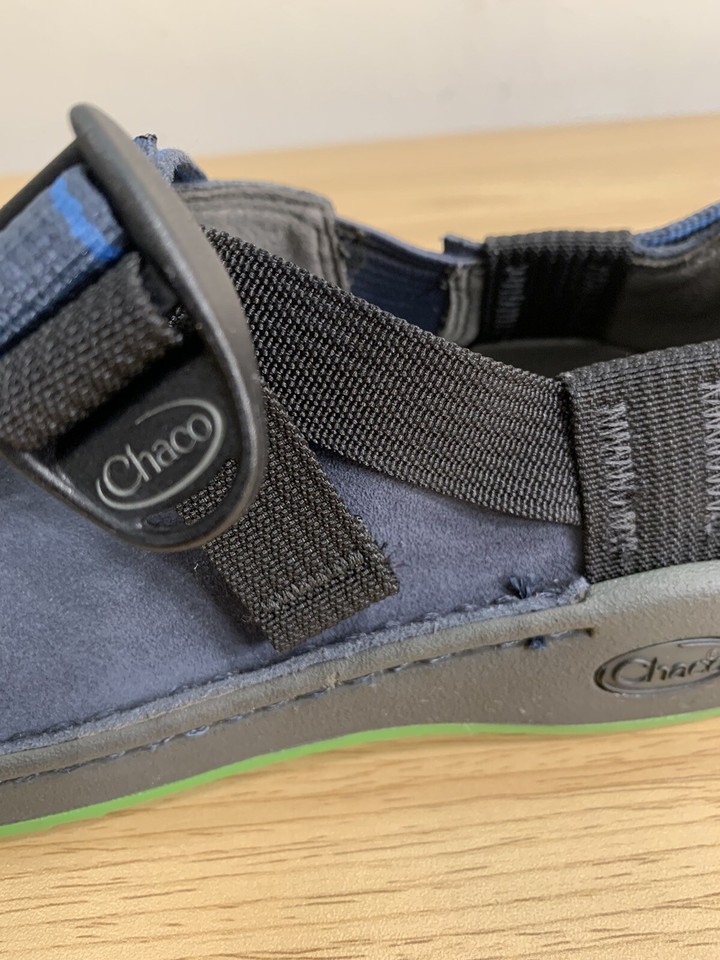 Chaco Big Kids Size 4 leather Close Toe Strap Sandal Blue | eBay