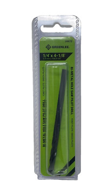 Greenlee 39873 Bi-Metal Hole Saw Pilot Drill Bit 1/4" x 4-1/8" New in ...