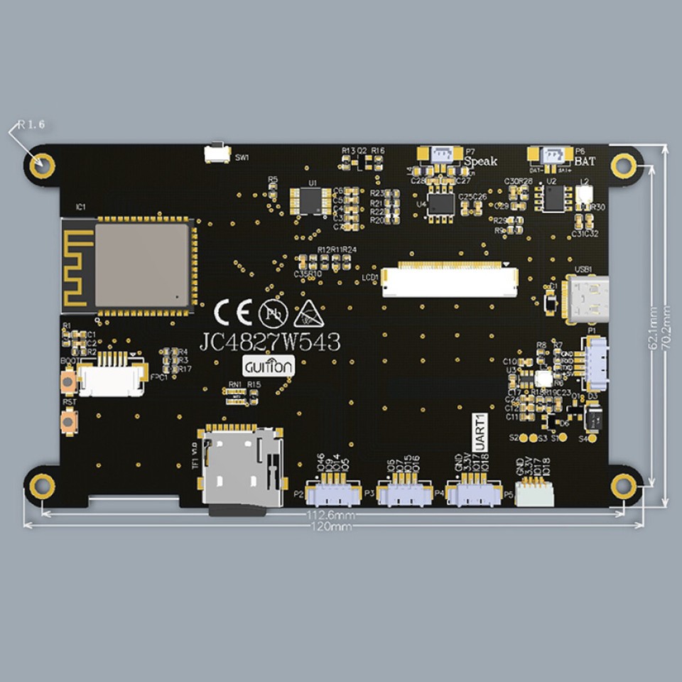 4.3 inch ESP-S3 ESP32 TFT LCD Display Screen JC4827W543 Module 480x272 ...