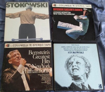 Lot of 4 Reel to Reel 7" Classical TAPEs 4 TRACK 7 1/2 IPS Bernst ...