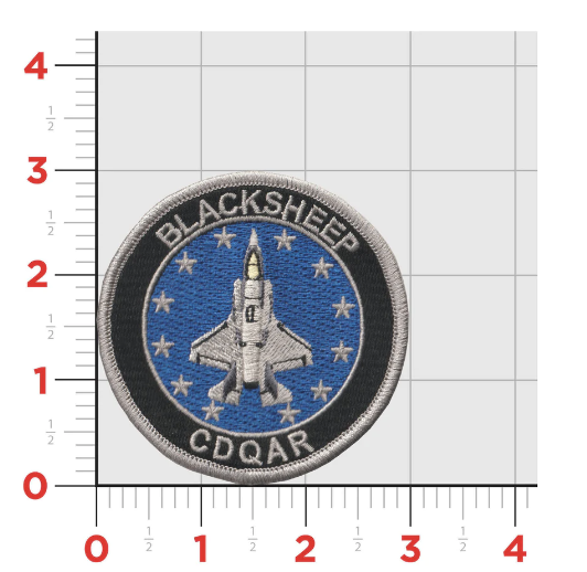MARINE CORPS VMFA-214 BLACKSHEEP CDQAR EMBROIDERED PATCH HOOK & LOOP | eBay
