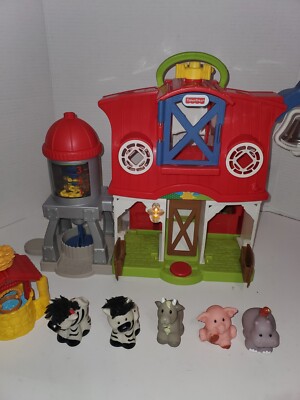 Fisher Price Little People Farm Barn Yard Play Set Caring For Animals ...