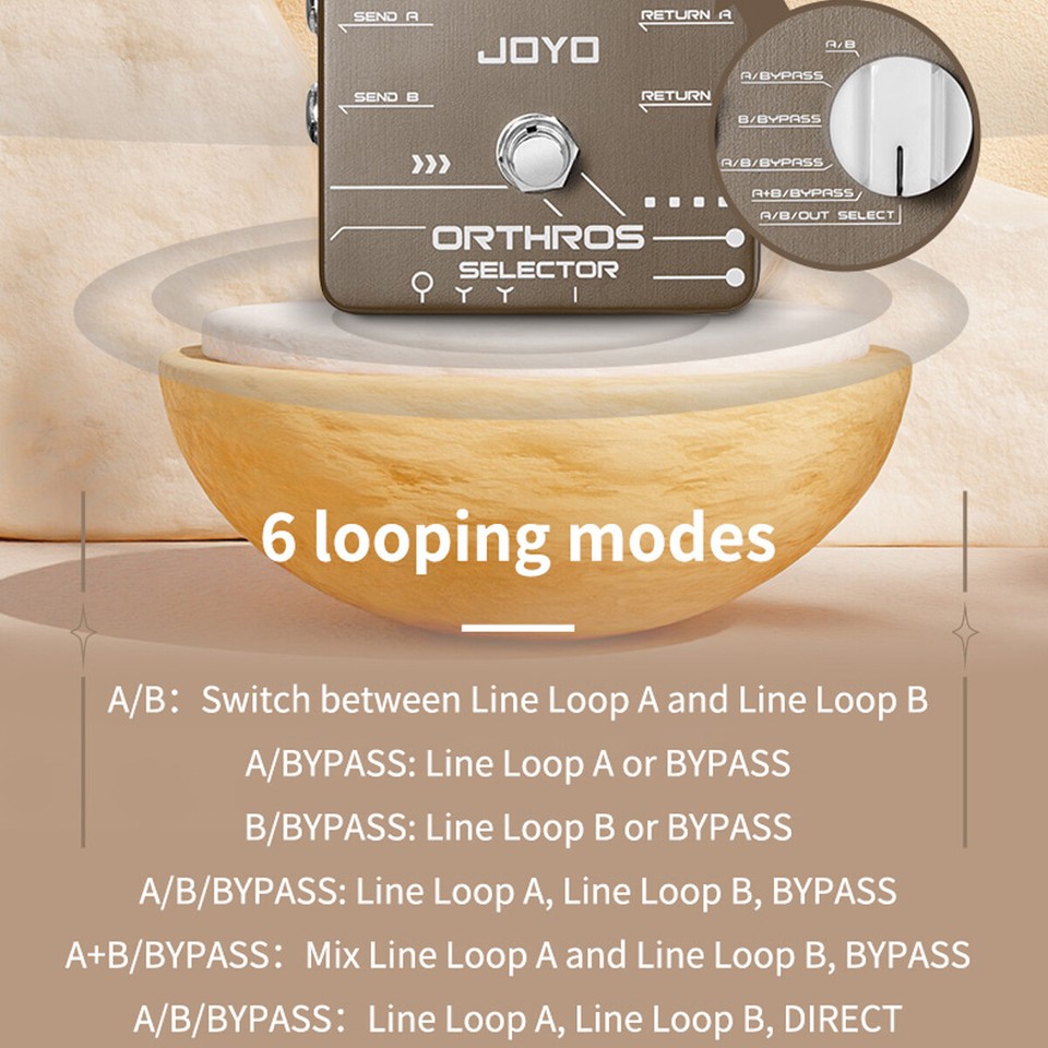 JOYO Loop Guitar Effect Pedal 6 Looping Modes 2 Line Loop JF-24 Selector Pedal | eBay