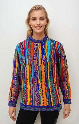 Geccu 3D Multi Colour Merino Wool Sweater Knitwear Jumper | eBay Australia