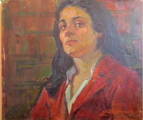 Soc-Realism Art ARMENIAN WOMAN Painting VARDGES STEPANYAN Listed USSR ...