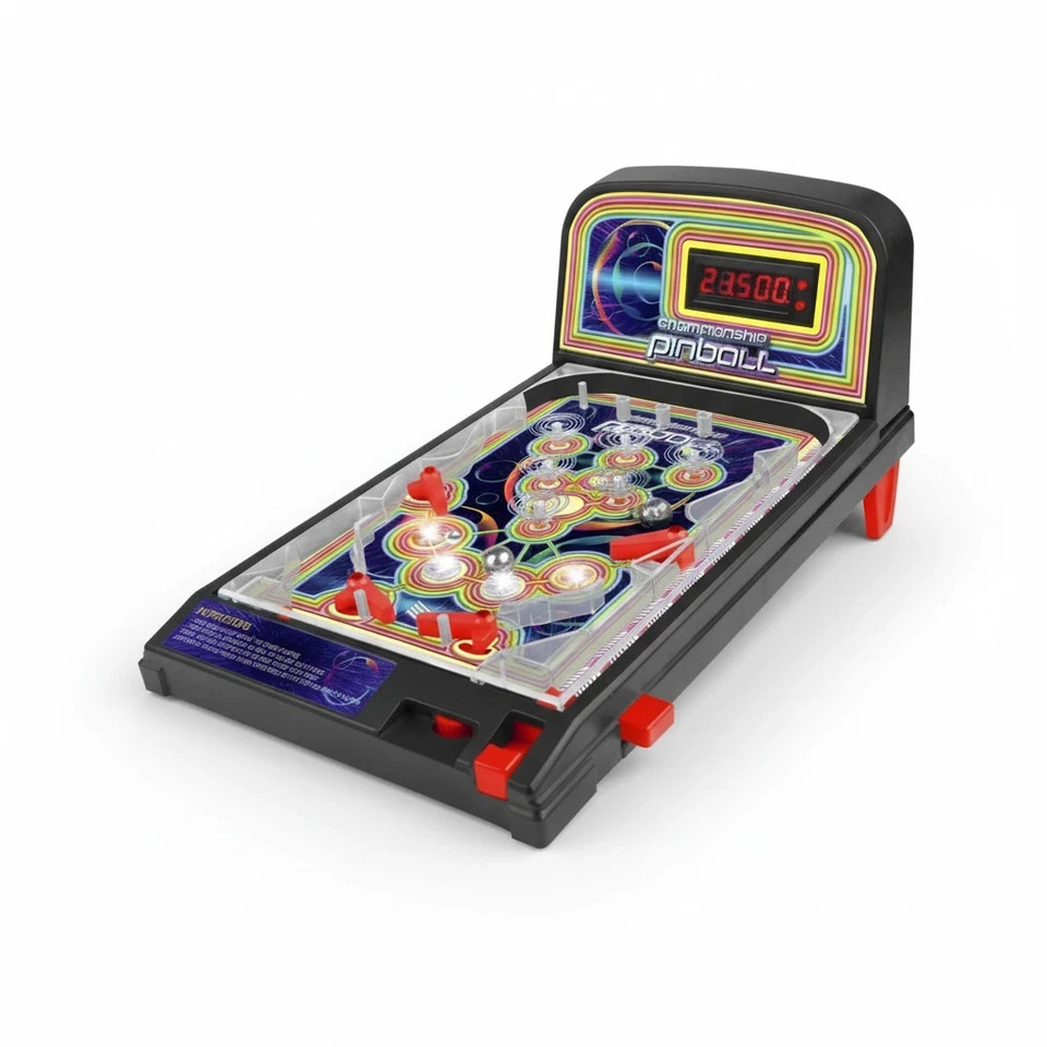 Games Hub LED Tabletop Pinball Machine with Lights, Sound Effects ...