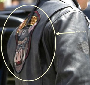 WILD HOGS MOVIE BIKER GANG LEATHER JACKET BACK 12" PATCH: HOG wearing ...