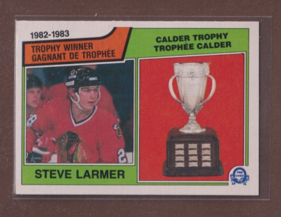 1983-84 O-Pee-Chee #206 Steve Larmer Calder - Blackhawks - ExMT - 978 ...