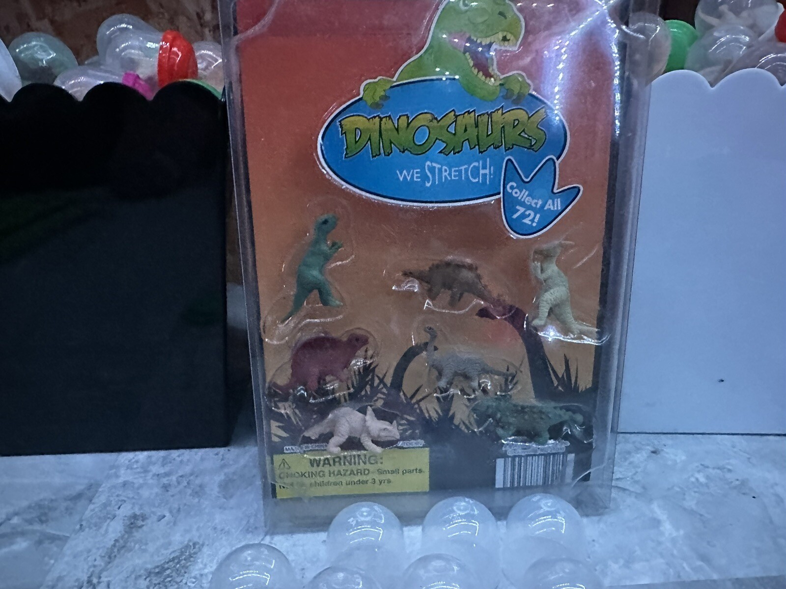 100 Stretchy Dinosaurs TOYS 1" CAPSULES TOY FILLED 1 INCH MIX PARTY ...