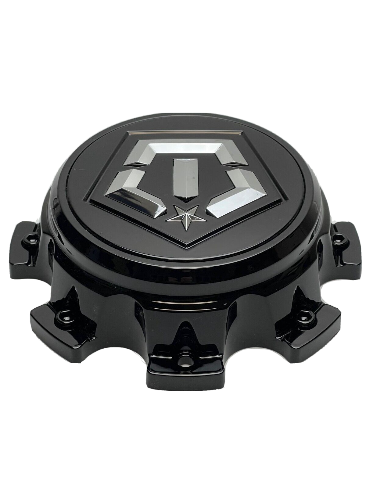 TIS Gloss Black Wheel Center Cap w/ Chrome Logo 1921L173 1921L173-S ...