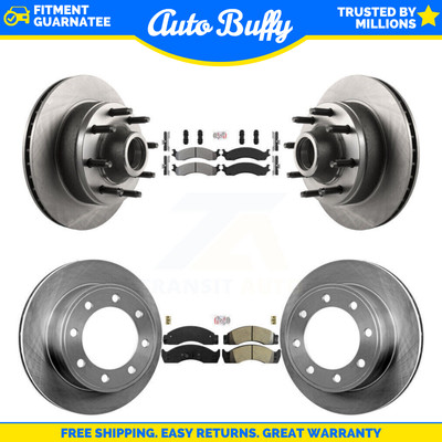 Front Rear Integrally Molded Pad & Brake Rotor Kit For Ford Econoline ...