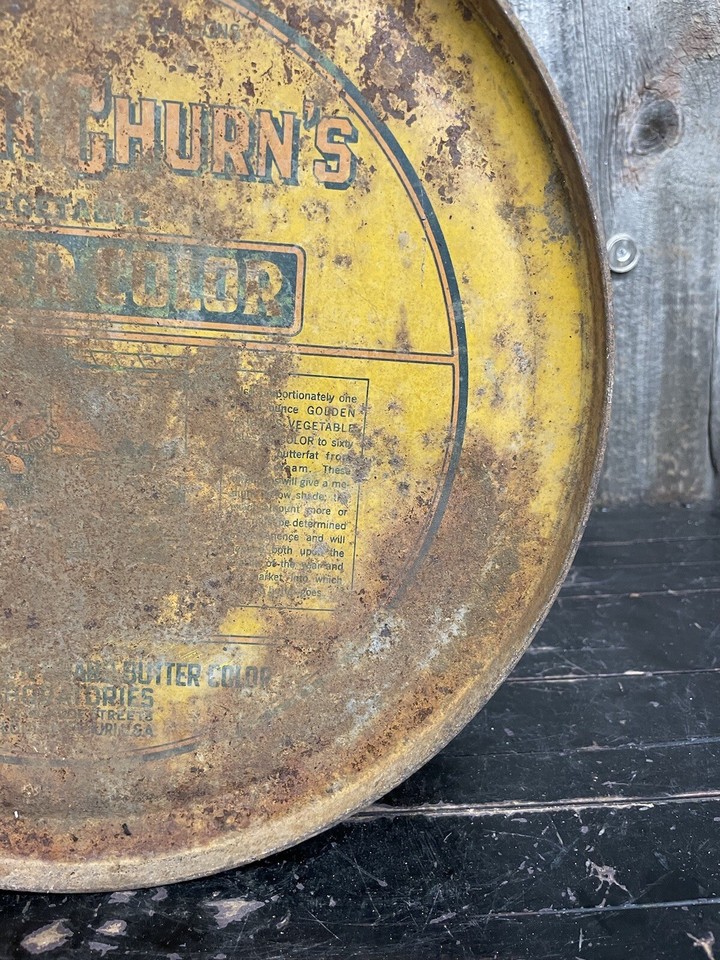 Antique 1920s 5 Gal Golden Churn’s Butter Color Vegetable Oil Rocker ...