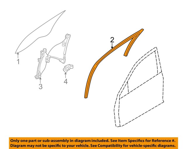 Ford 4 F 1 Z 5421596 AA Genuine OEM Factory Original Run Channel for ...