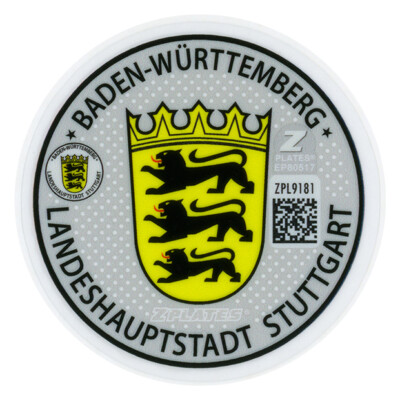 Stuttgart German License Plate Registration Seals for Mercedes-Benz and ...