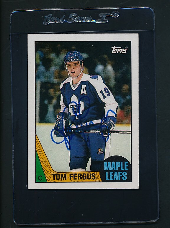 1987/88 Topps #120 Tom Fergus Maple Leafs Signed Auto *C9441 | eBay