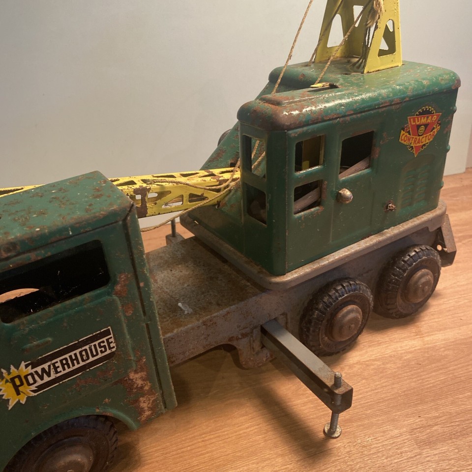 Lumar Contractor High Lift Mobile Crane Tin Toy 1950s Powerhouse ...