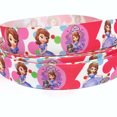 Grosgrain Ribbon 7/8" Princess Sofia The First Pink Dots SF1 Printed ...