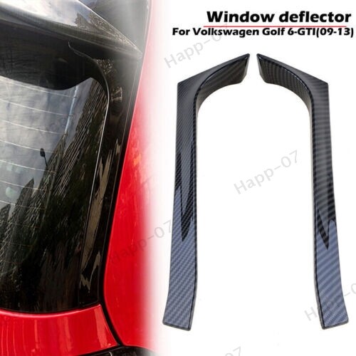 Carbon Fiber LH+RH Rear Window Side Spoiler Wing For VW Golf 6 MK6 GTI ...