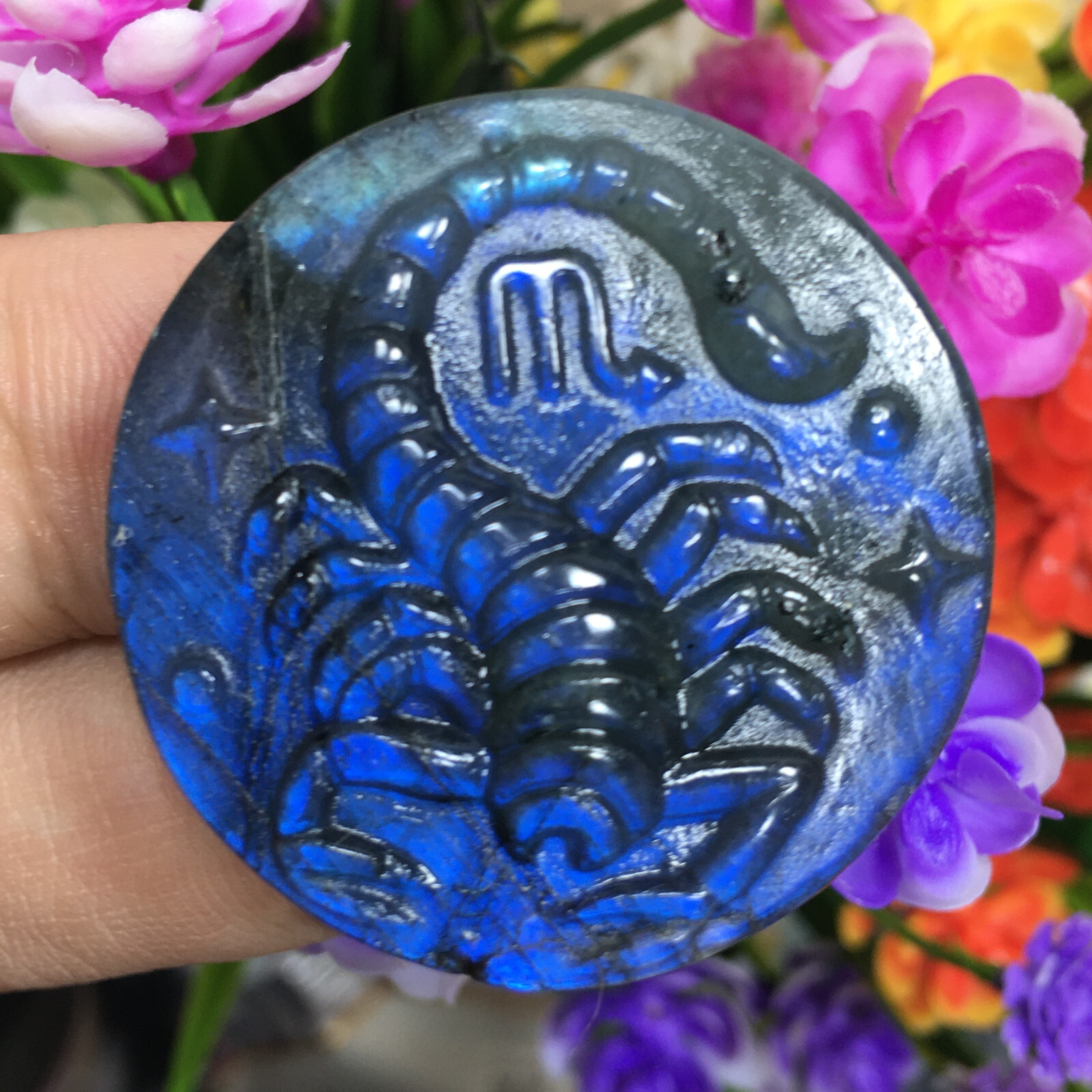 Natural Hand Carved Labradorite Scorpio Quartz Skull Crystal Reiki ...