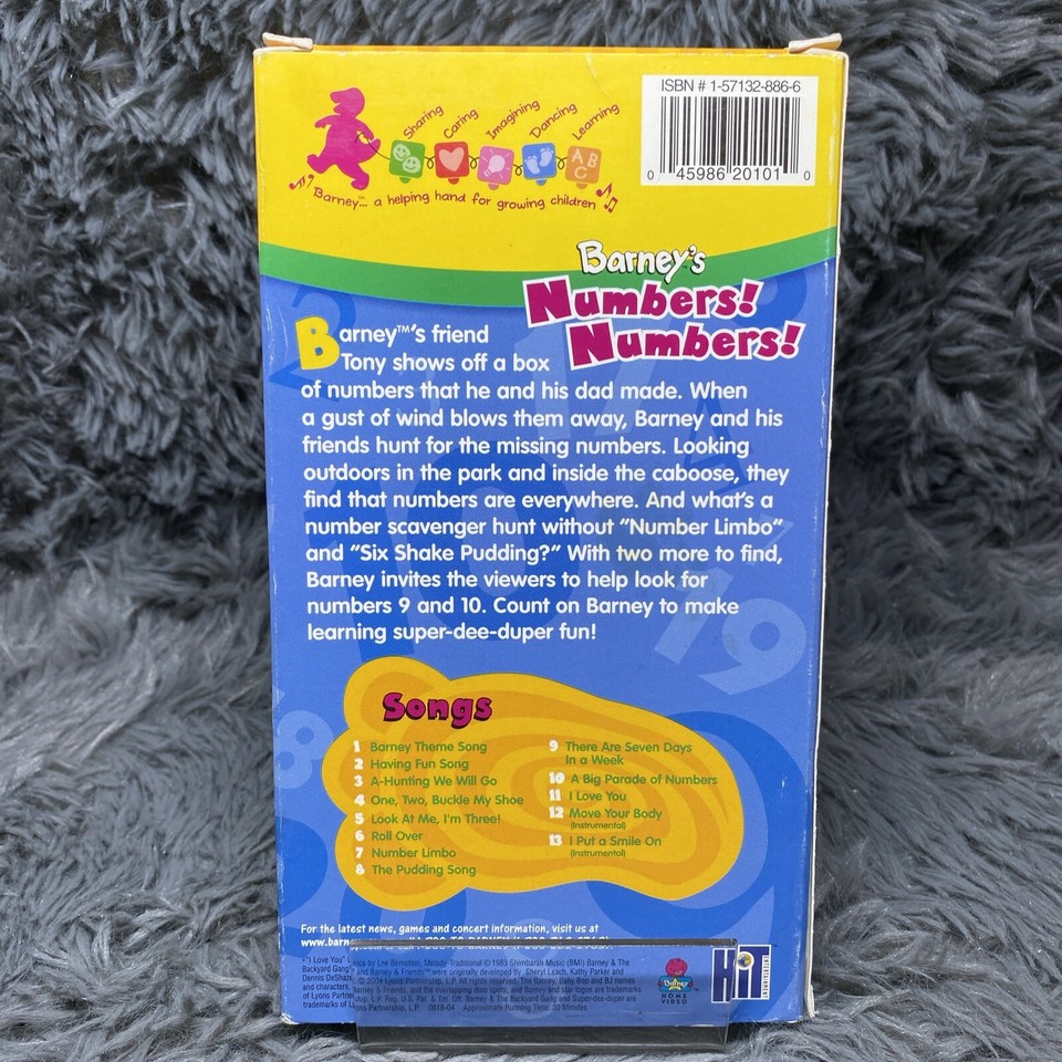 Barney Numbers! Numbers! VHS 2003 HiT Entertainment Barney Home Video ...