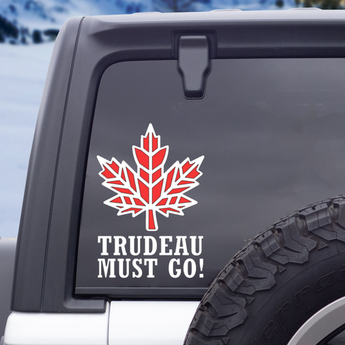 Trudeau Must Go! Decal - 8x5.6 inch Canada Political Accessory - Bumper ...