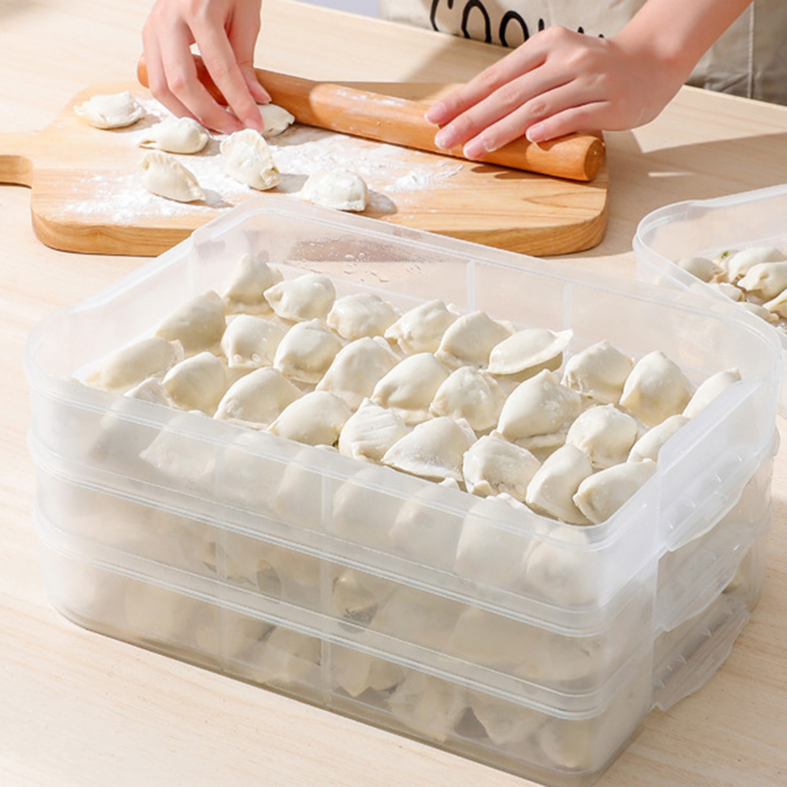 Dumpling Boxes Single-deck Easy to Carry Dumpling Freezer Case ...