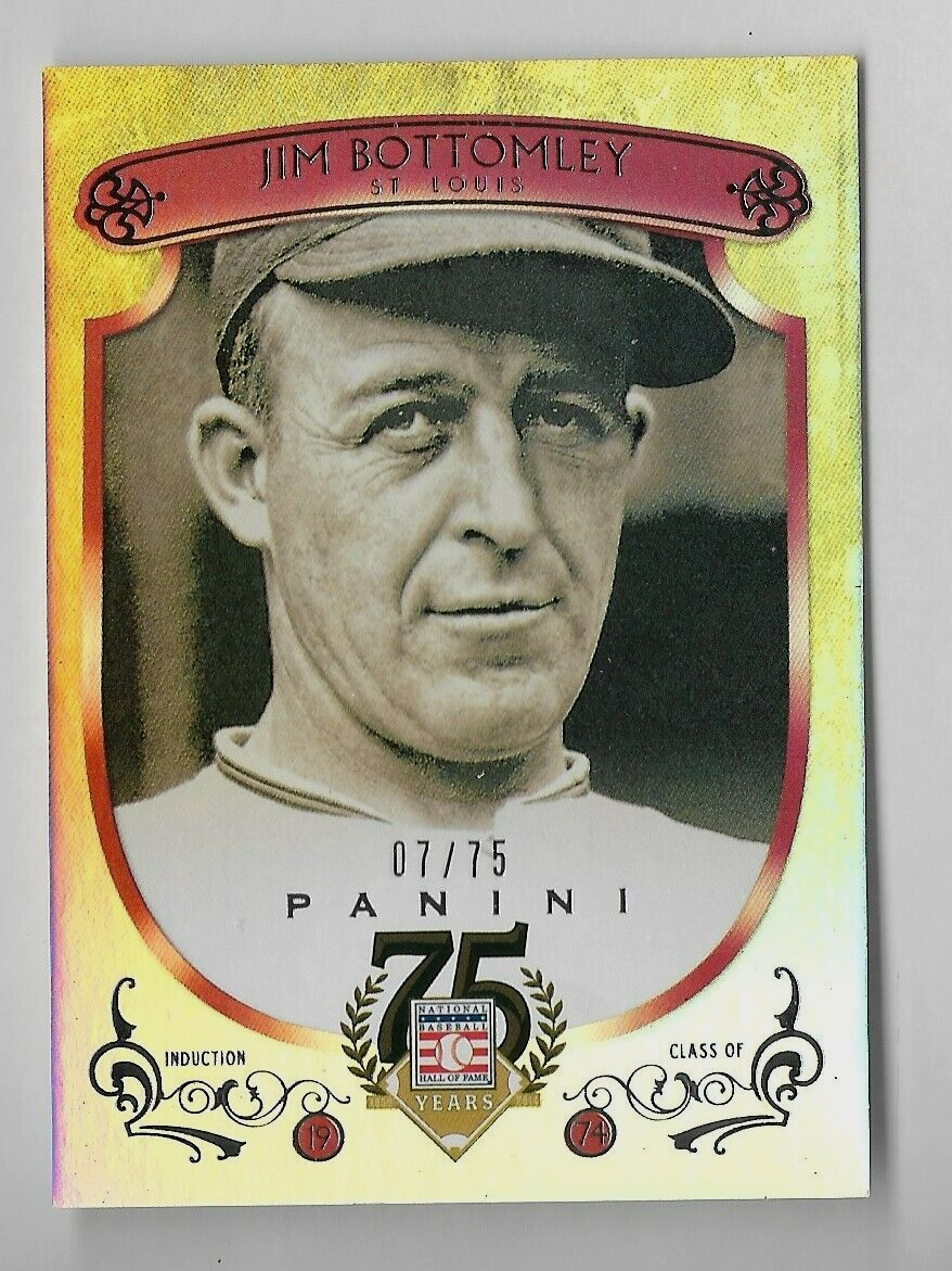 JIM BOTTOMLEY 2014 PANINI HALL OF FAME BASEBALL CLASS OF 74 SP INSERT ...
