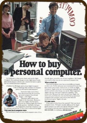 1978 APPLE COMPUTER Vintage Look DECORATIVE METAL SIGN - APPLE COMPUTER ...