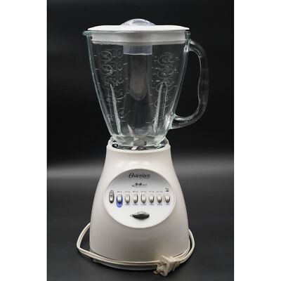 Osterizer 6650 Oster 14 Speed 5 Cup Blender All Metal Drive White Made ...