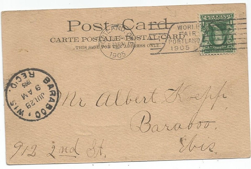 Portland, OR Oregon 1905 Postcard, World's Fair Postmark | eBay