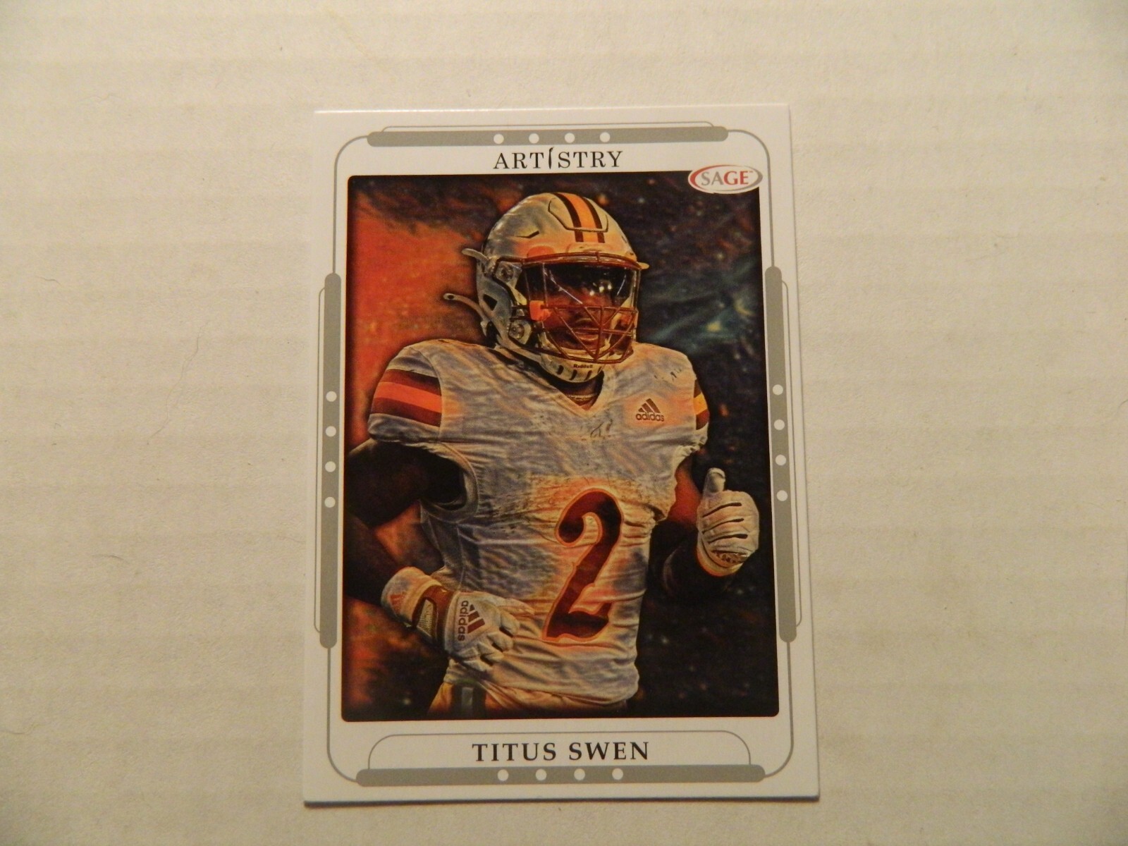 2023 Sage Artistry Gray Parallel Card of Titus Swen - Colts Prospect | eBay