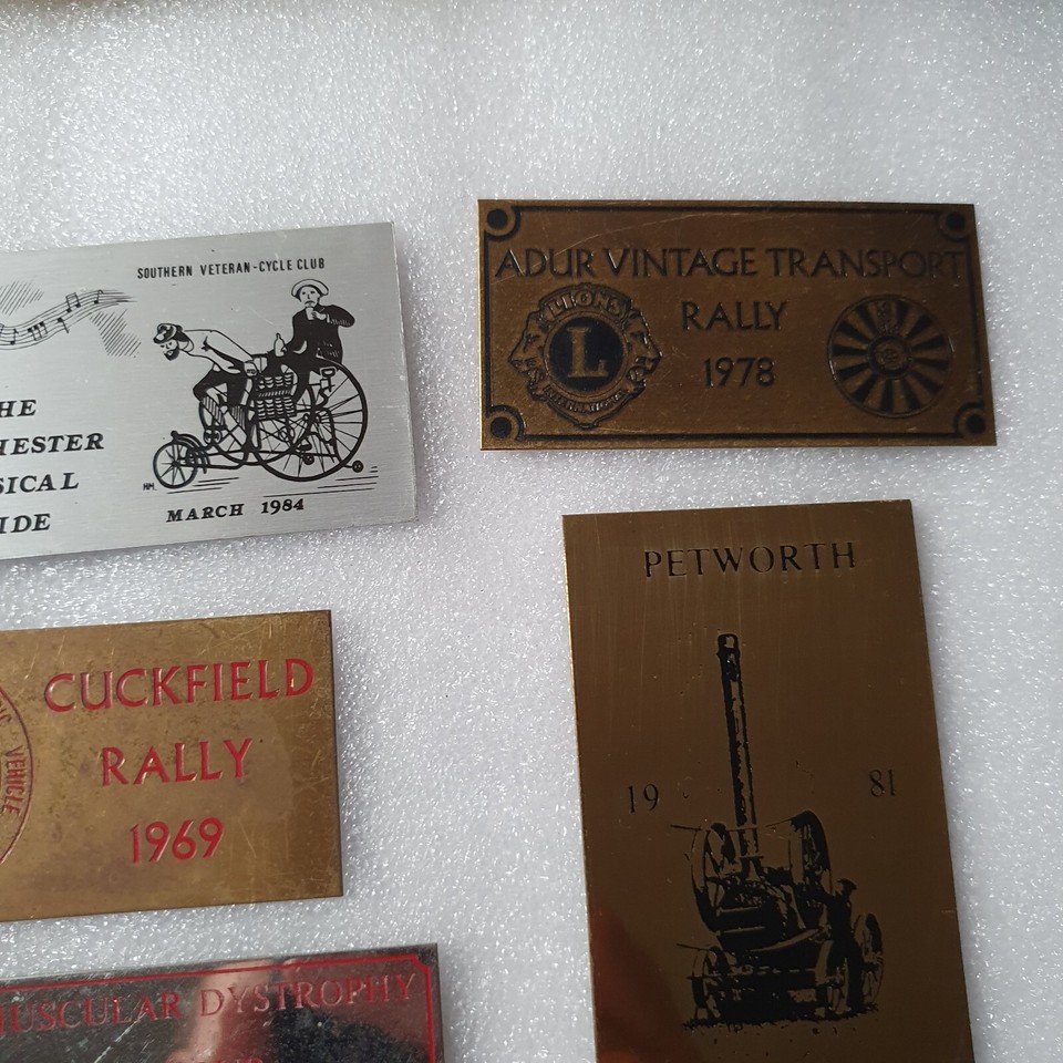 10 x Vintage Transport Model Steam Etc Rally Brass Plaques - Lot/2 ...